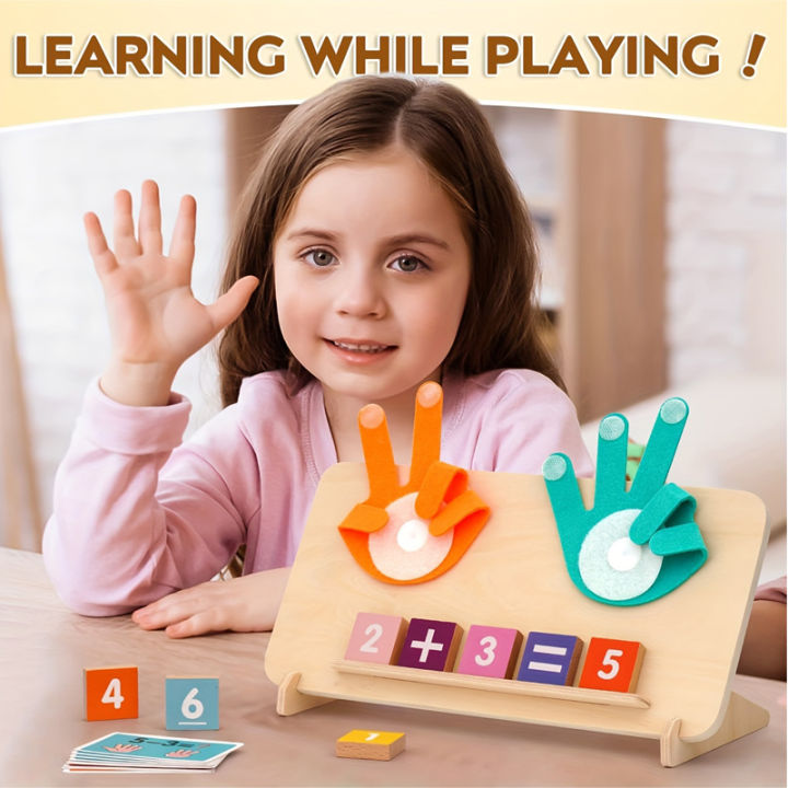 Kids Wooden Finger Arithmetic Montessori Education Toys Learning Math ...