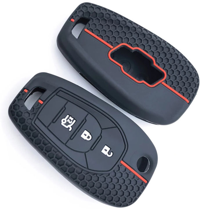 Silicone Remote Flip Car Key Case FOB for Chevrolet Cruze Trax LS Badge ...