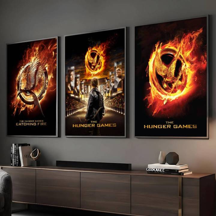 Classic Movie The Hunger Games Poster Sticky Wall Art Printing ...