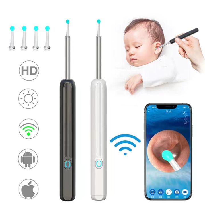 Wireless Smart Visual Ear Cleaner Otoscope Ear Wax Removal Tool With ...