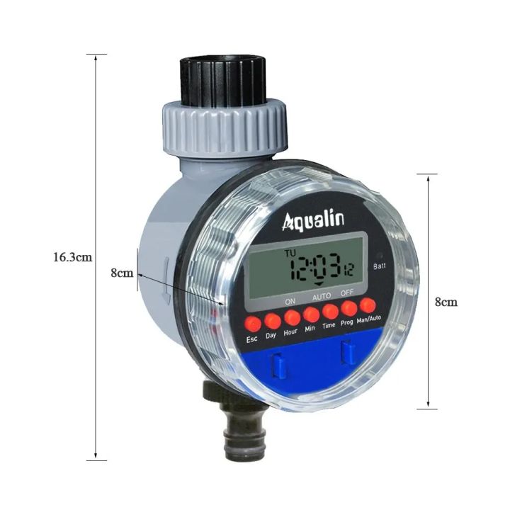 Aqualin Automatic Garden Ball Valve LCD Display Water Timer Home ...