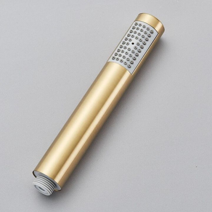 Brushed Gold Handheld Shower Head Stainless Steel Bathroom Rainfall ...
