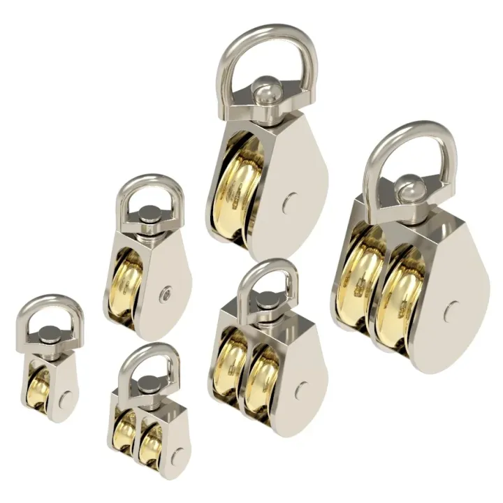 1pcs 43/58/86mm Single/Double Wheels Metal Sheave Zinc Alloy Pulley ...