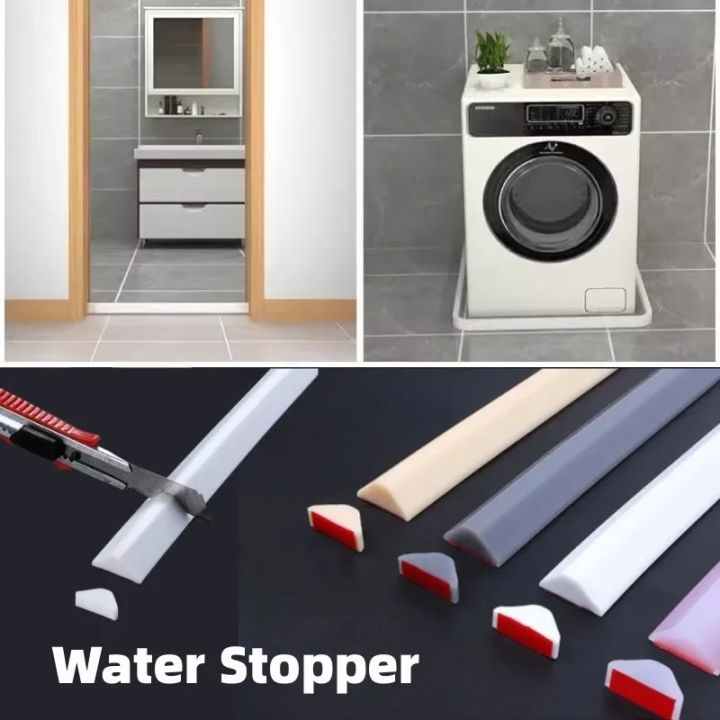 0.5-5M Bathroom Water Stopper Kitchen Rubber Dam Silicon Blocker Don't ...