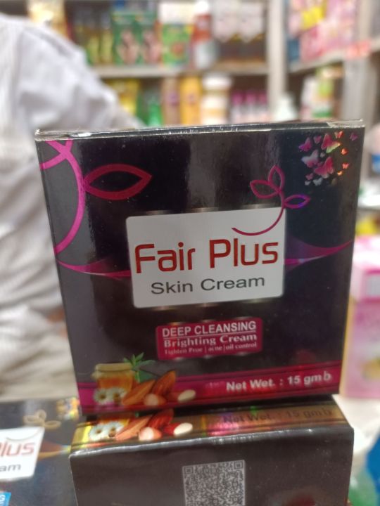 Fair Plus Skin Cream Deep Cleansing Braitening Cream 15 gm | Daraz.com.bd