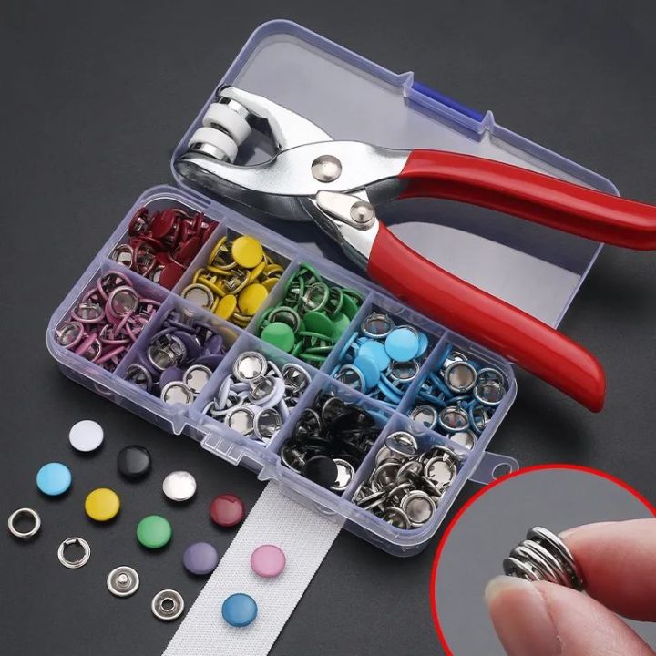 STEEL BODY FASTENER SNAP BUTTON PRESS TOOL FOR CLOTHES PORTABLE DIY ...