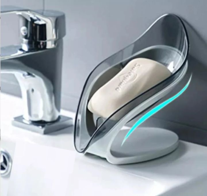 Soap holder for bathroom soap dish modern style and space saving leaf ...