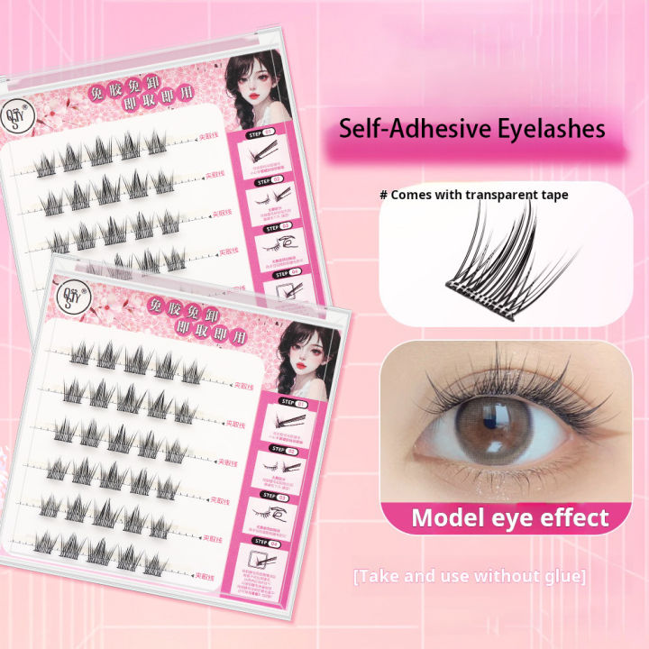 QSTY Self Adhesive Lash Clusters Eyelashes,Press-on Lashes 10-13mm ...