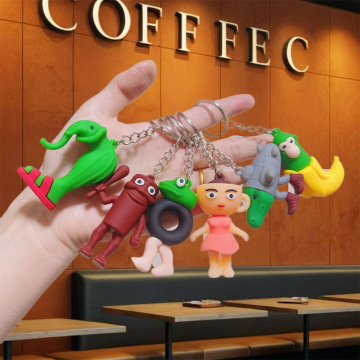 Cartoon Keyring Tung Tung Tung Sahur Car Keychain Funny Meme Anime Cute ...