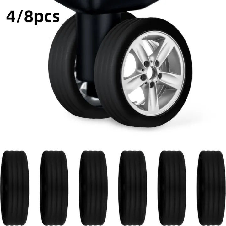 4/8PCS Luggage Roller Rubber Cover Noise Office Swivel Chair Feet ...