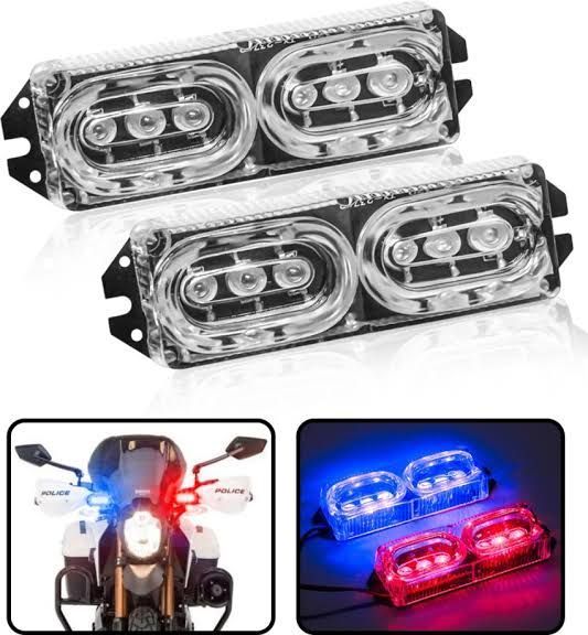Blue Red Police Light for Bike Universal Motorcycle Daraz .bd