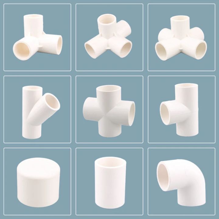 20/25/32/40/50mm PVC Pipe Connector Straight Elbow Tee Cross Joints ...