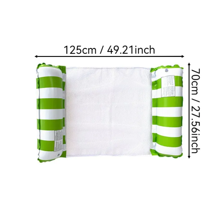 Inflatable Foldable Floating Row Swimming Pool Party Water Hammock Air ...