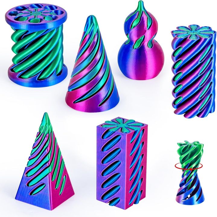 3D Printed Spiral Cone Fidget Toy Impossible Passthrough Pyramid Pillar ...