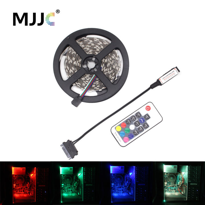 LED Strip Light 12V RGB SMD 5050 RF Wireless Remote SATA Interface 1M ...