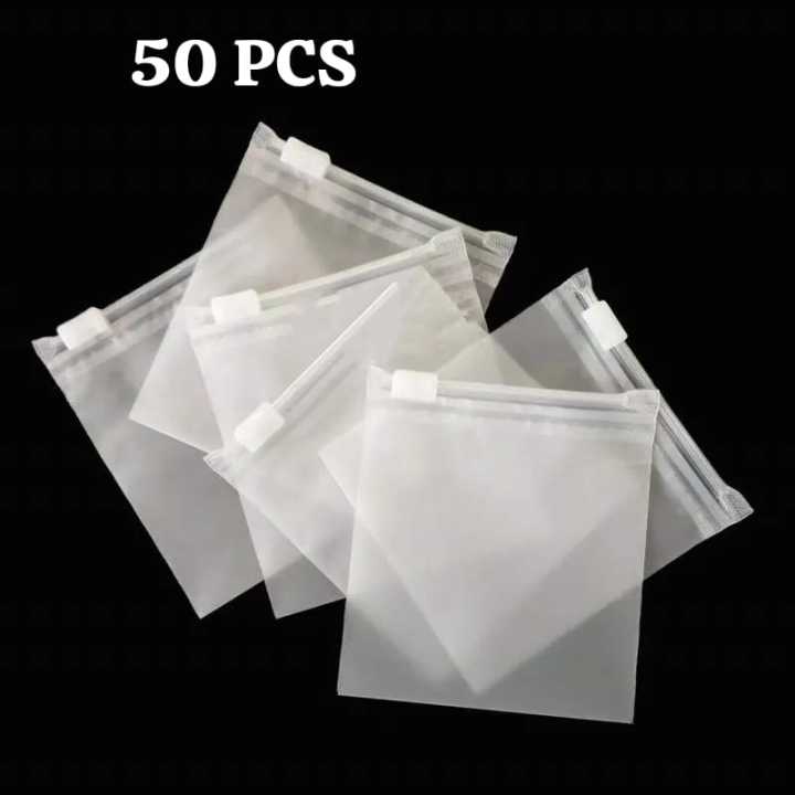 Pack of 50 pieces resealable frosted ziplock bags for jewelry ...