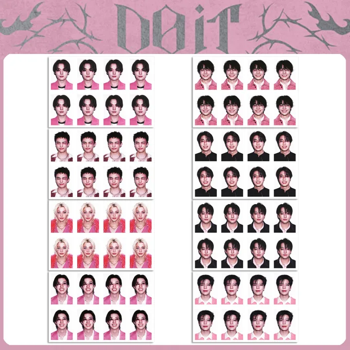 Stray Kids combination DO IT ID photo ID Photo Sticker one inch photo ...