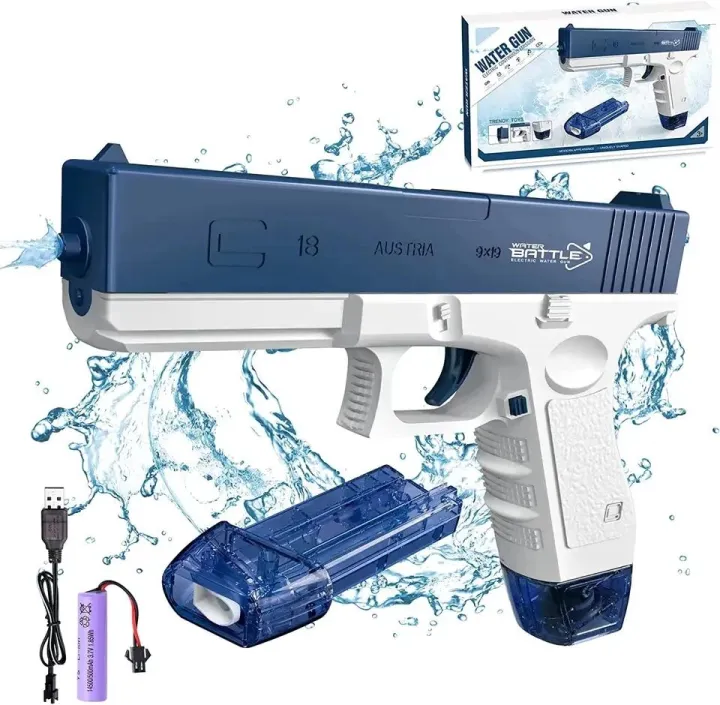Electric Water Gun, Rechargeable Automatic Squirt Guns Up to 32 FT ...