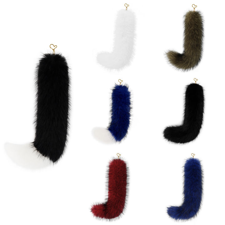 Animal Wolf Furry Tails Faux Fur Fox Tail for Halloween Cosplay Party ...