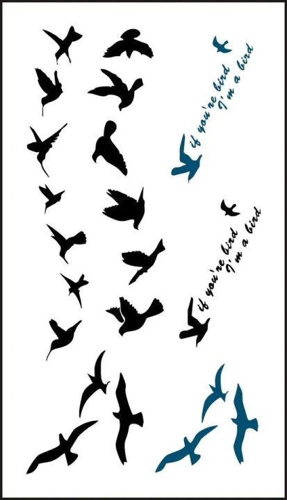 Waterproof Temporary Tattoo Stickers birds | Daraz.lk