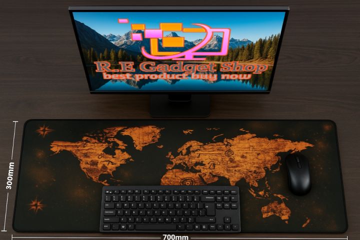 brown Deep world map mouse pad office and gaming mouse pad size 700× ...