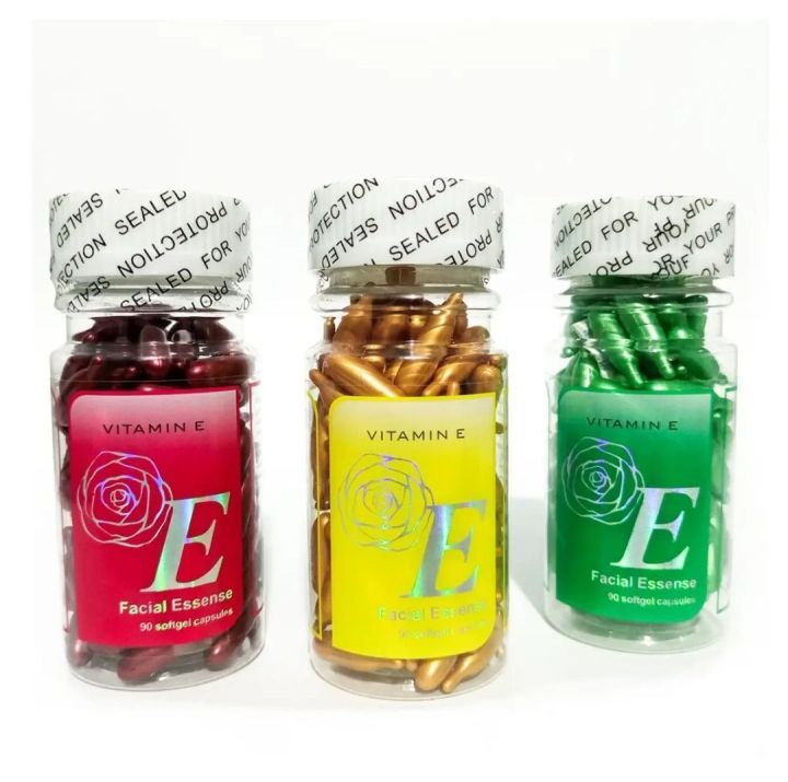90-Piece Vitamin E Facial Capsules – Nourishing & Hydrating Serum for ...