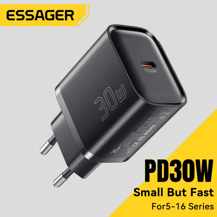 Essager Mini 30W Type C Charger PD QC3.0 Fast Type C Charger For iPhone ...