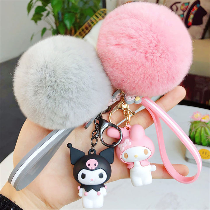 Sanrio Kuromi Hello Kitty Penguin Frog Dog Cat Cute Keychains with ...