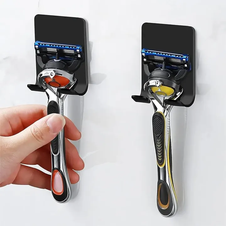 Shaving Razor Holder Alumium Men Shaving Shaver Storage Hook Wall Shelf ...