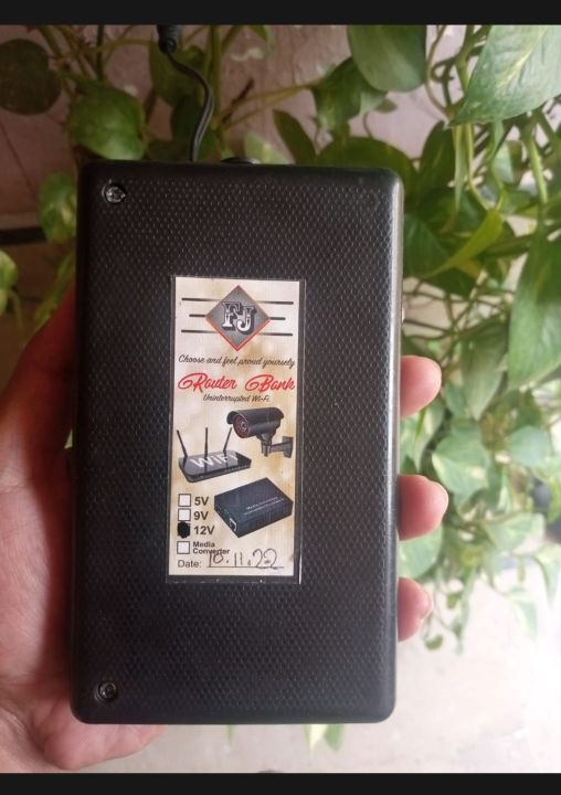 WI-FI ROUTER UPS BACK UP RECHARGABLE power bank for 9volts and 12 volts ...