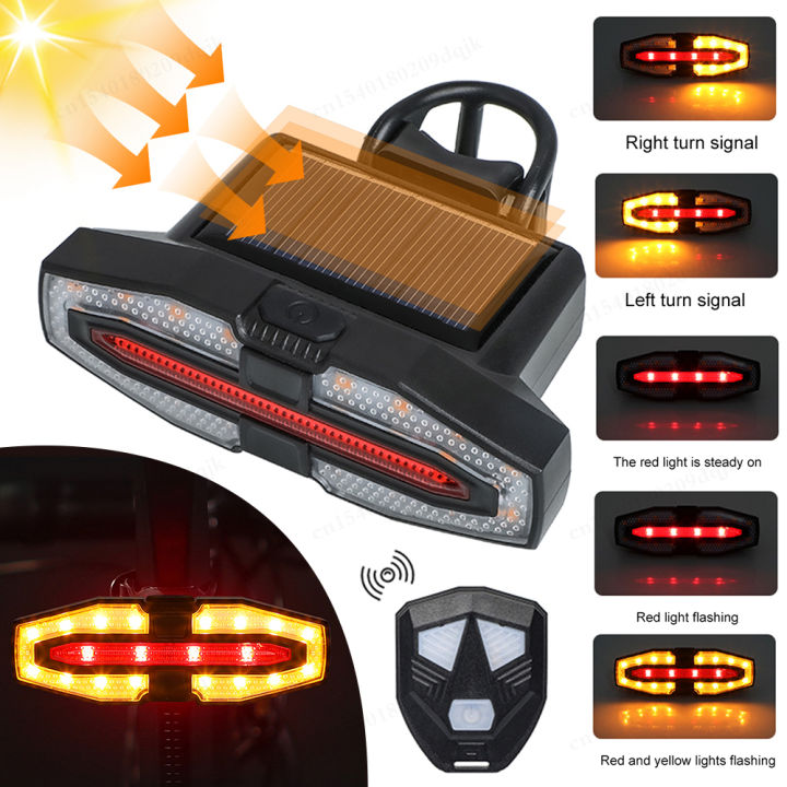 Rechargeable Bike Tail Light with Turn Signals Bicycle Rear Light ...
