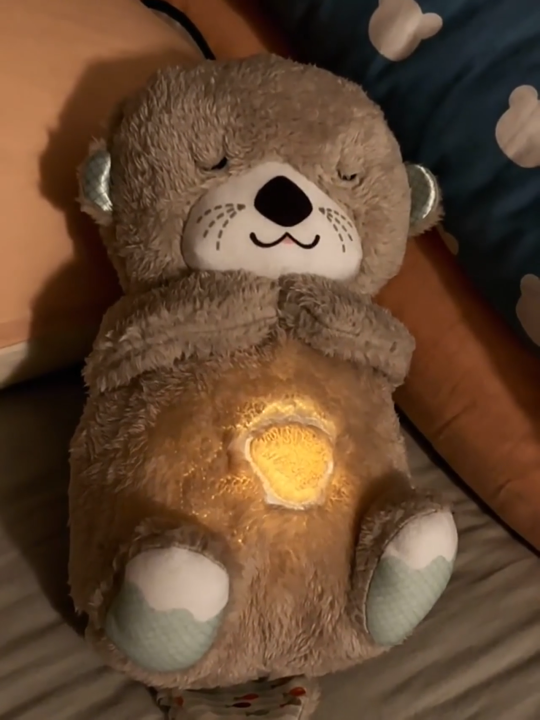 Breathing Teddy Bear Baby Soothing Otter Plush Doll Toy Baby Kids ...