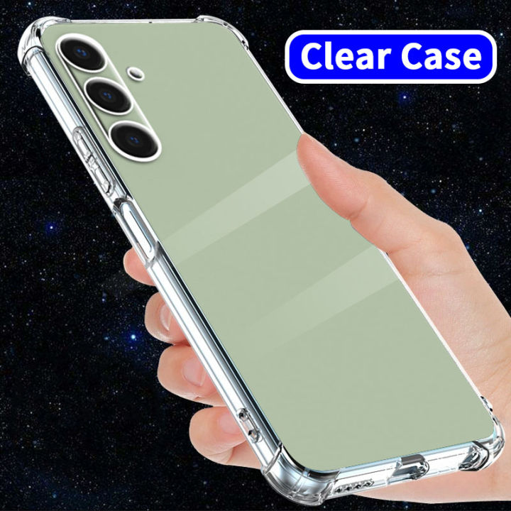 Shockproof Clear Soft Back Case For Samsung Galaxy S24 S24Ultra S24Plus S24FE Transparent Phone ...