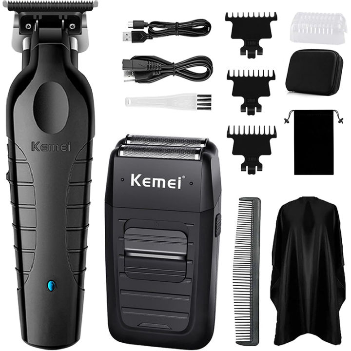 Kemei KM-2299 KM-1102 Professional Hair Clipper Kit Electric Shaver Male Hair Cutting Machine ...