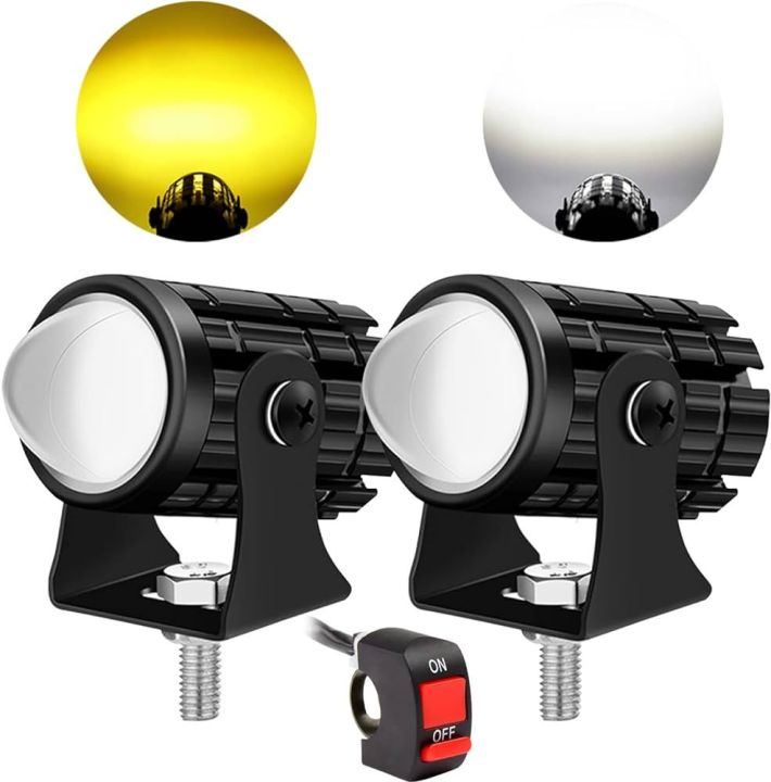 Universal Fog light with warm and white focus comes with free switch ...
