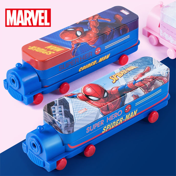 Disney Kids Learning Stationery Box Spider-Man Cartoon Double Decker ...