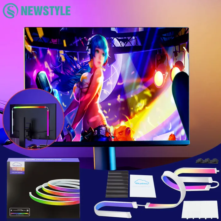 Monitor LED Backlights Strip Sync Lights Screen Computer Light Bar ...