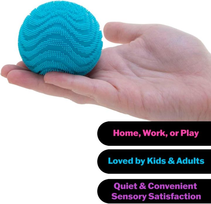 NeeDoh Fuzz Ball Wonder Waves Sensory Squeeze Toy Textured Stress ...