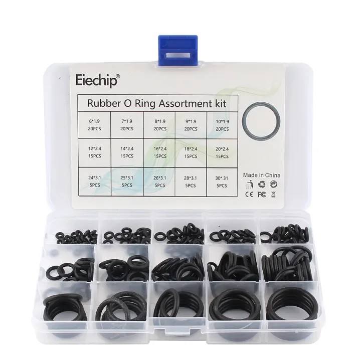 200PCS/set Rubber O-Ring Assortment Kit Oring Washer Sealing Gasket 15 ...