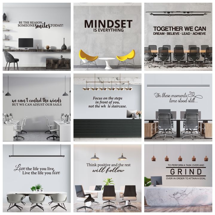 1pc Motivational text Wall Sticker Removable Wall Stickers Diy ...