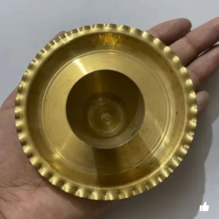 4" Puja Plate and Glass Pure Kasha Brass Metal 1 pcs | Daraz.com.bd