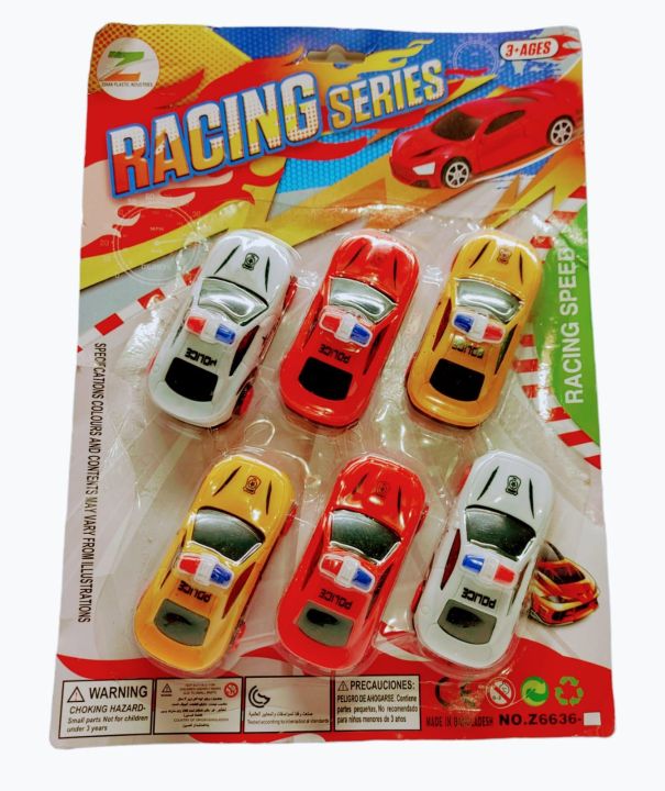 Pack of 6 Free Wheel Cars in Blister Card for Kids | Daraz.com.bd