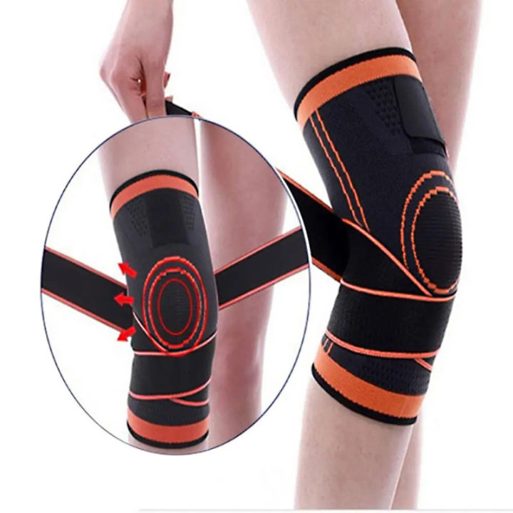 Professional 3D Compression Knee Support Brace with Adjustable Pressure ...