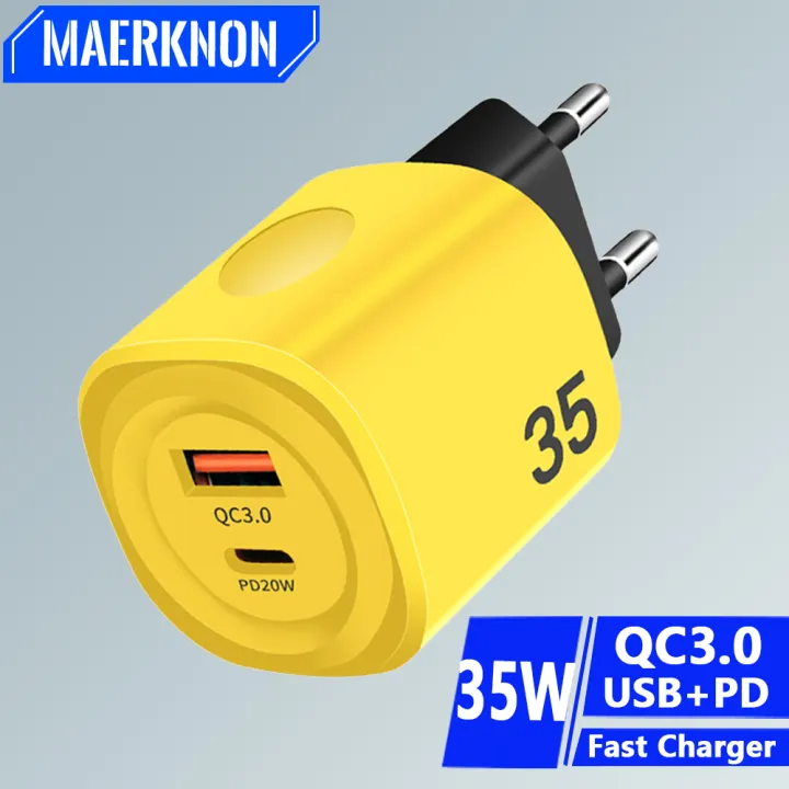 35W USB C Charger Fast Charger Type C 20W PD Phone QC3.0 Quick Chargers For iPhone 15 14 13 12 ...