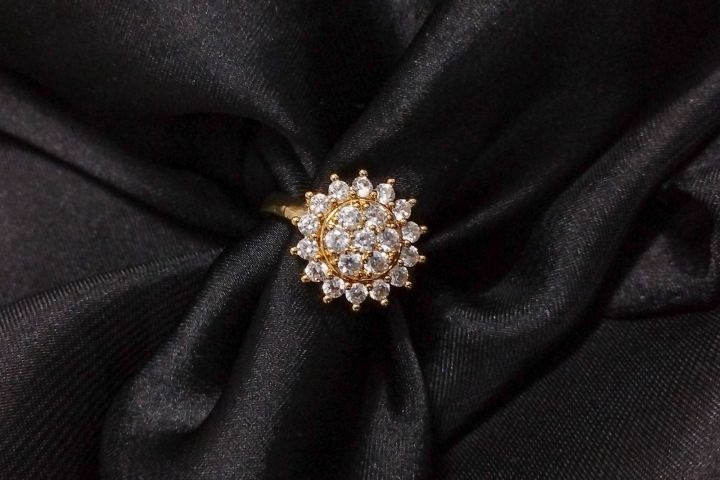 White Crystals Round Cut Ring For Girls | SNZ Fashion | Daraz.pk