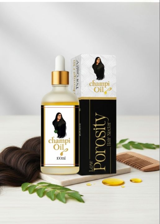 Champi Oil Low Porosity Hair Nectar - Organic Hair Oil for Hair Growth ...