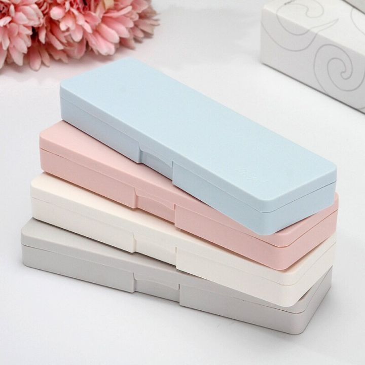 Ready to ship pastel color pencil case stationery box plastic pencil ...