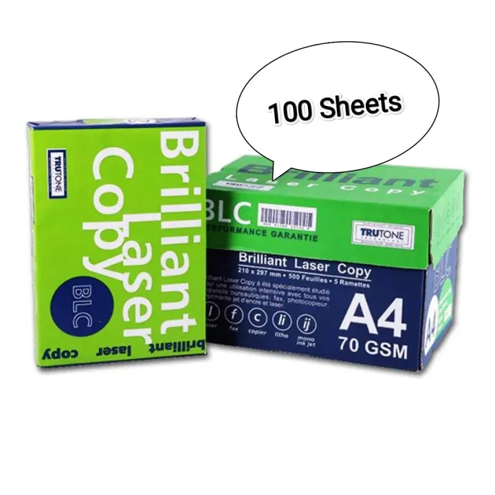 Blc Paper 70 Gsm A4 Size (100 Sheet) | Daraz.pk