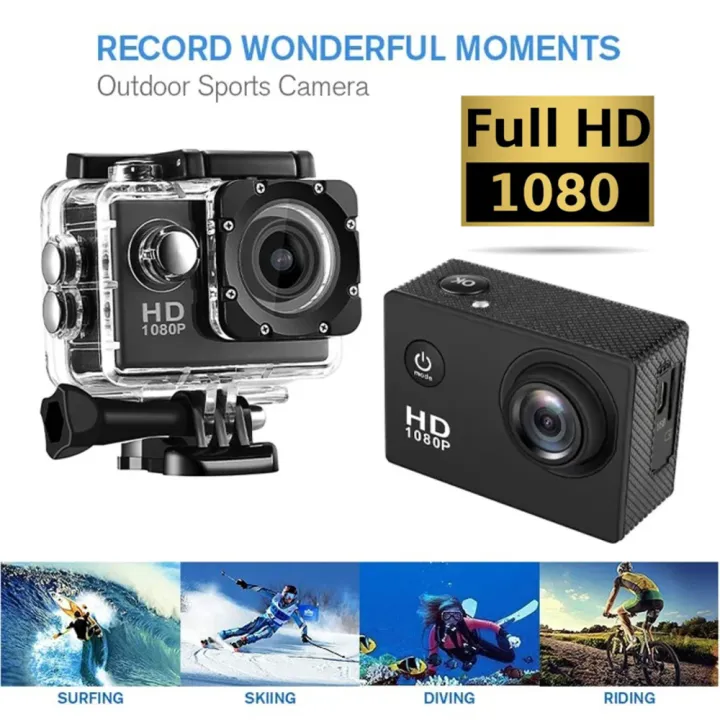 Waterproof Sports Camera HD 1080P Mini Model 2.0 inch Screen Underwater ...