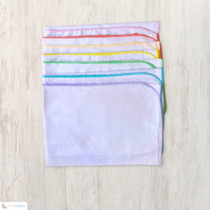 Newborn Baby Nappies / Napkins Rainbow Multicolor Plain 22 x 22 inch ...